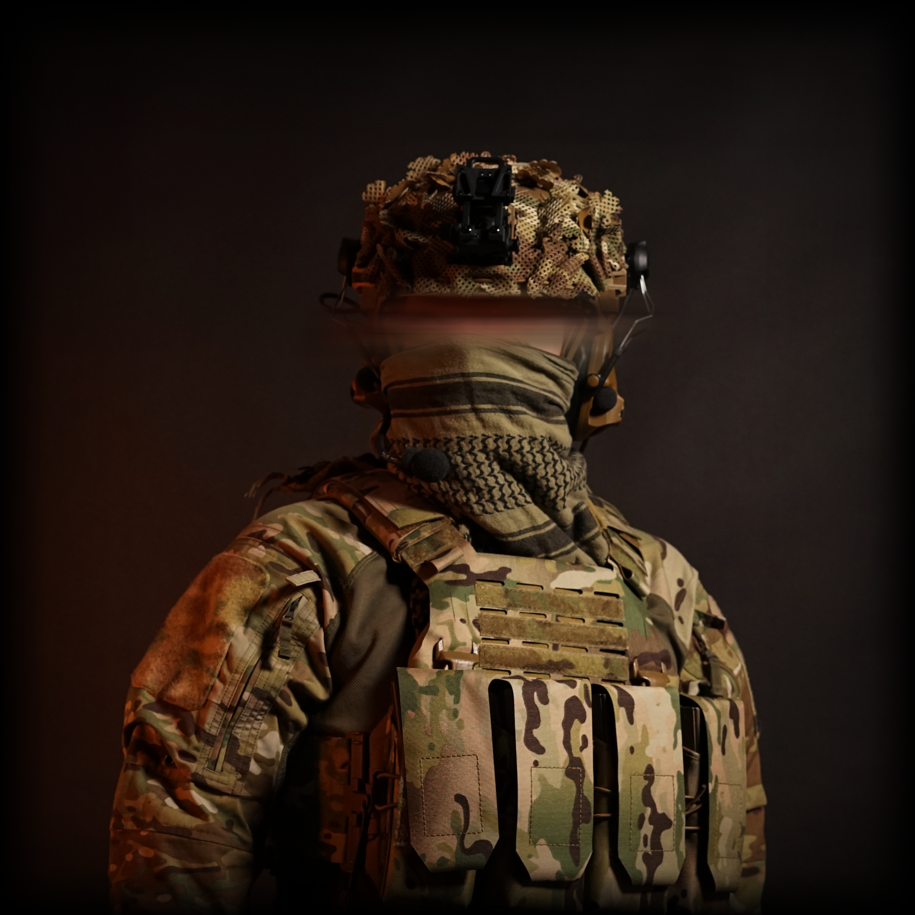 High Cut Helmet Scrim | NVG Cut-Out, NIR & Berry Compliant | Carcajou ...