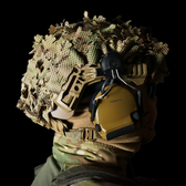 High Cut Helmet Scrim